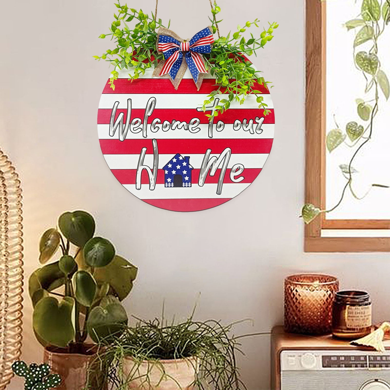 American Independence Day Wooden Hanging Pendants, Home Decoration And ...