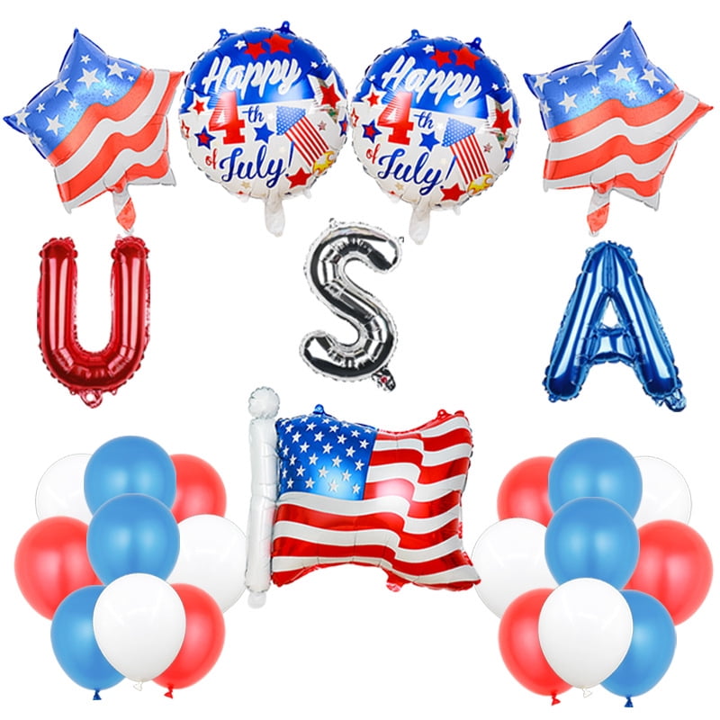 American Independence Day aluminum film balloons USA party decoration ...