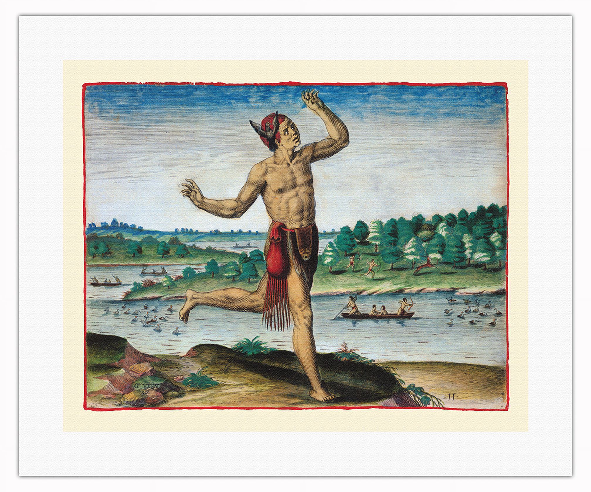 American Indian Conjuror - Shaman - Vintage Magic Poster by John White ...