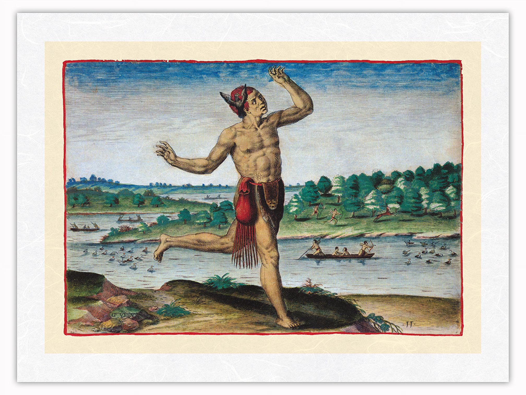 American Indian Conjuror - Shaman - Vintage Magic Poster by John White ...