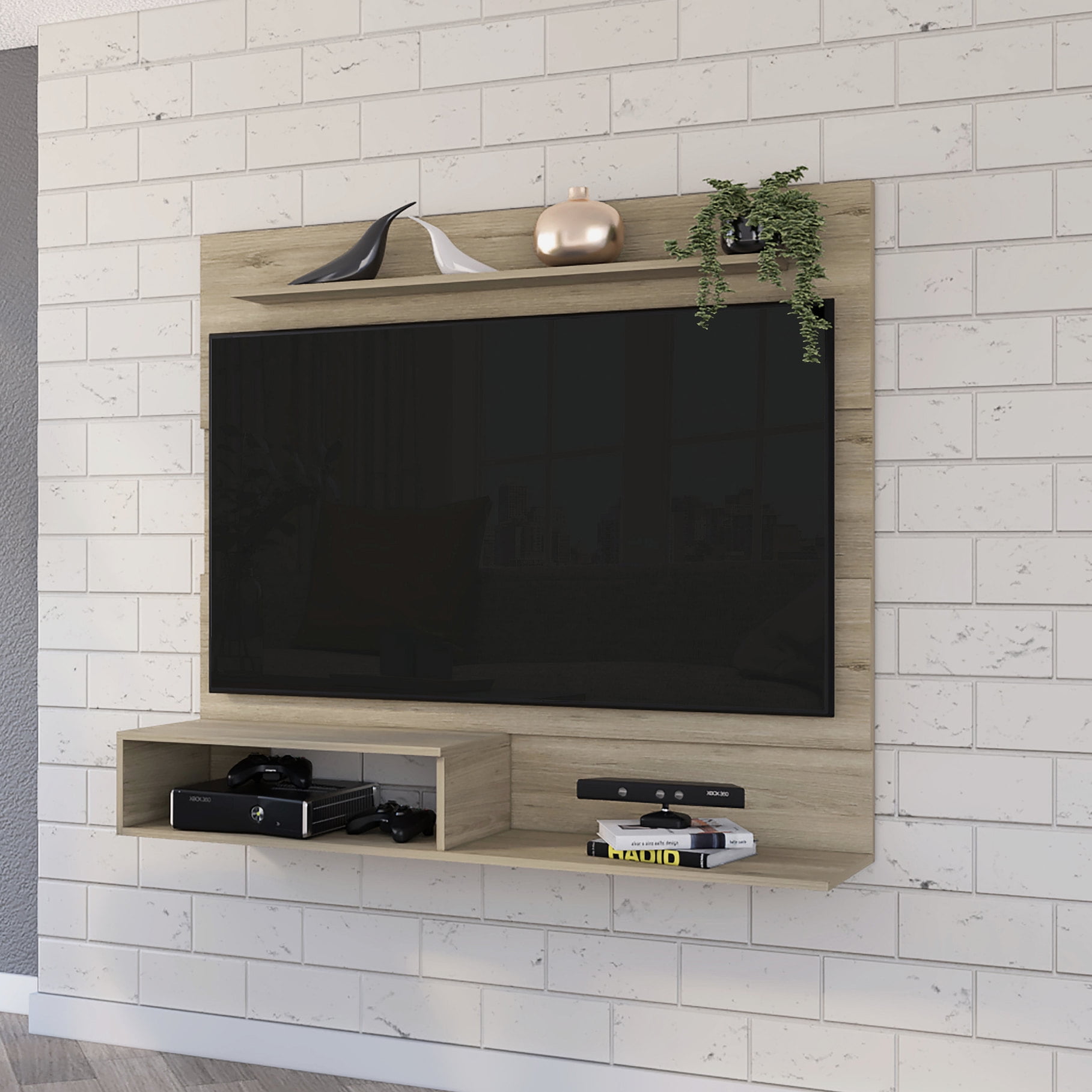 American Industrial Style - TV Space for 55 Inches - Living Area ...