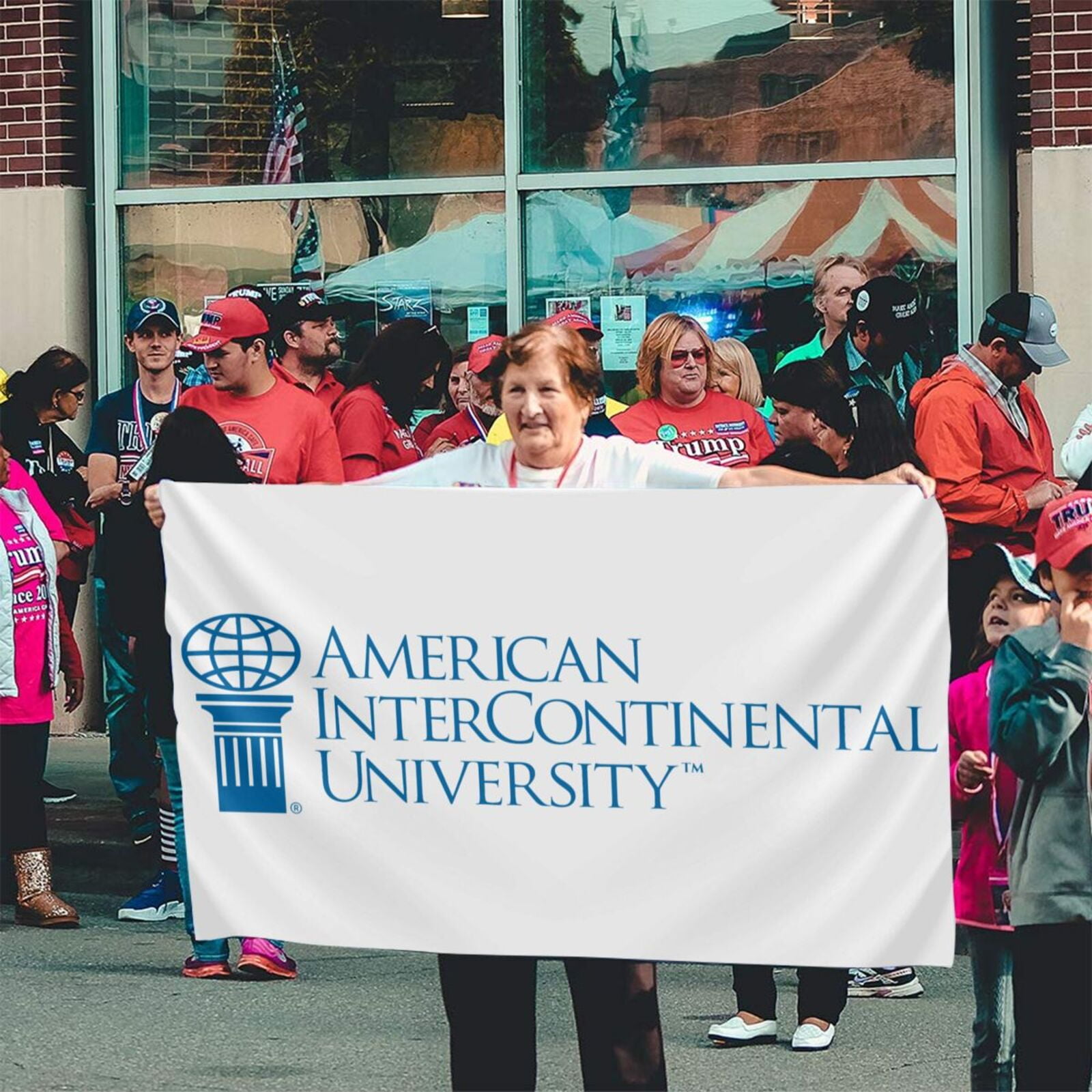 American Intercontinental University Logo Flag 3x5 FT Holiday Banner ...