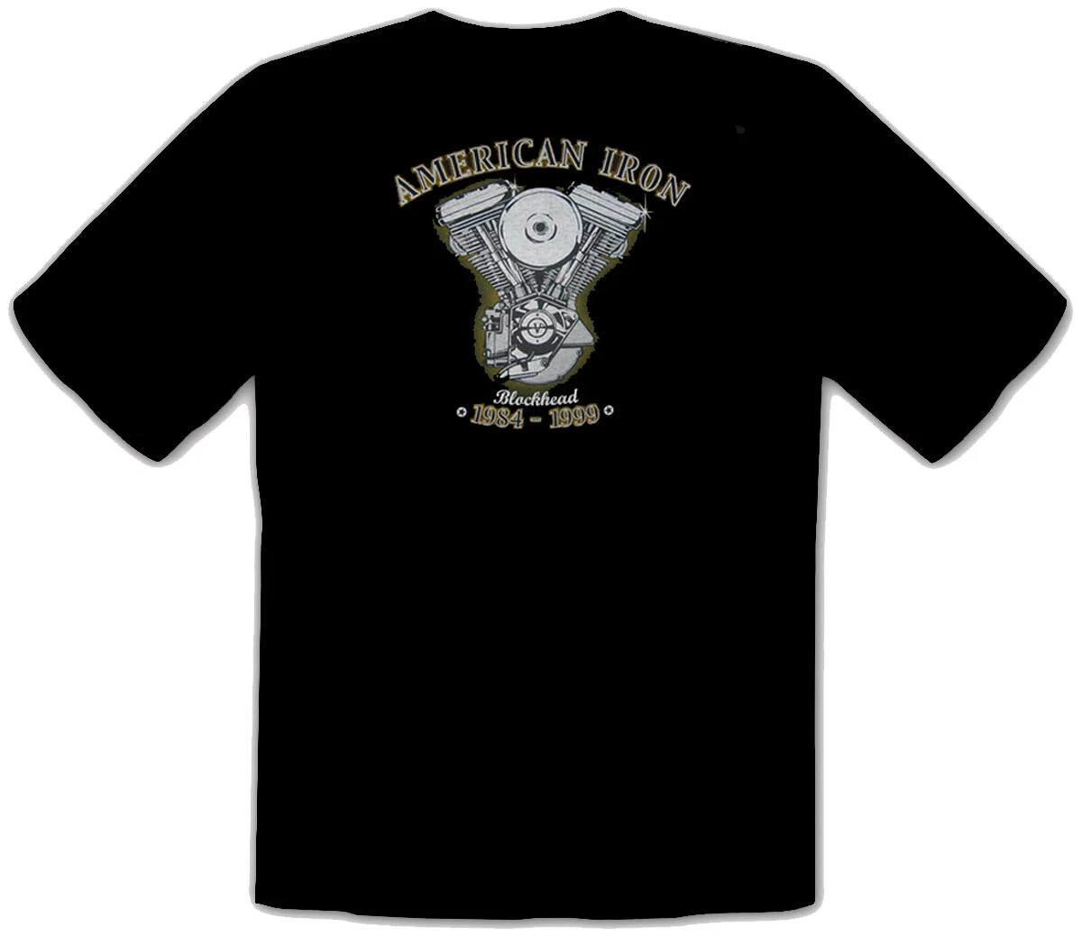 American Iron Custom Bike Kustom Rockabilly Harley Chopper Black T ...