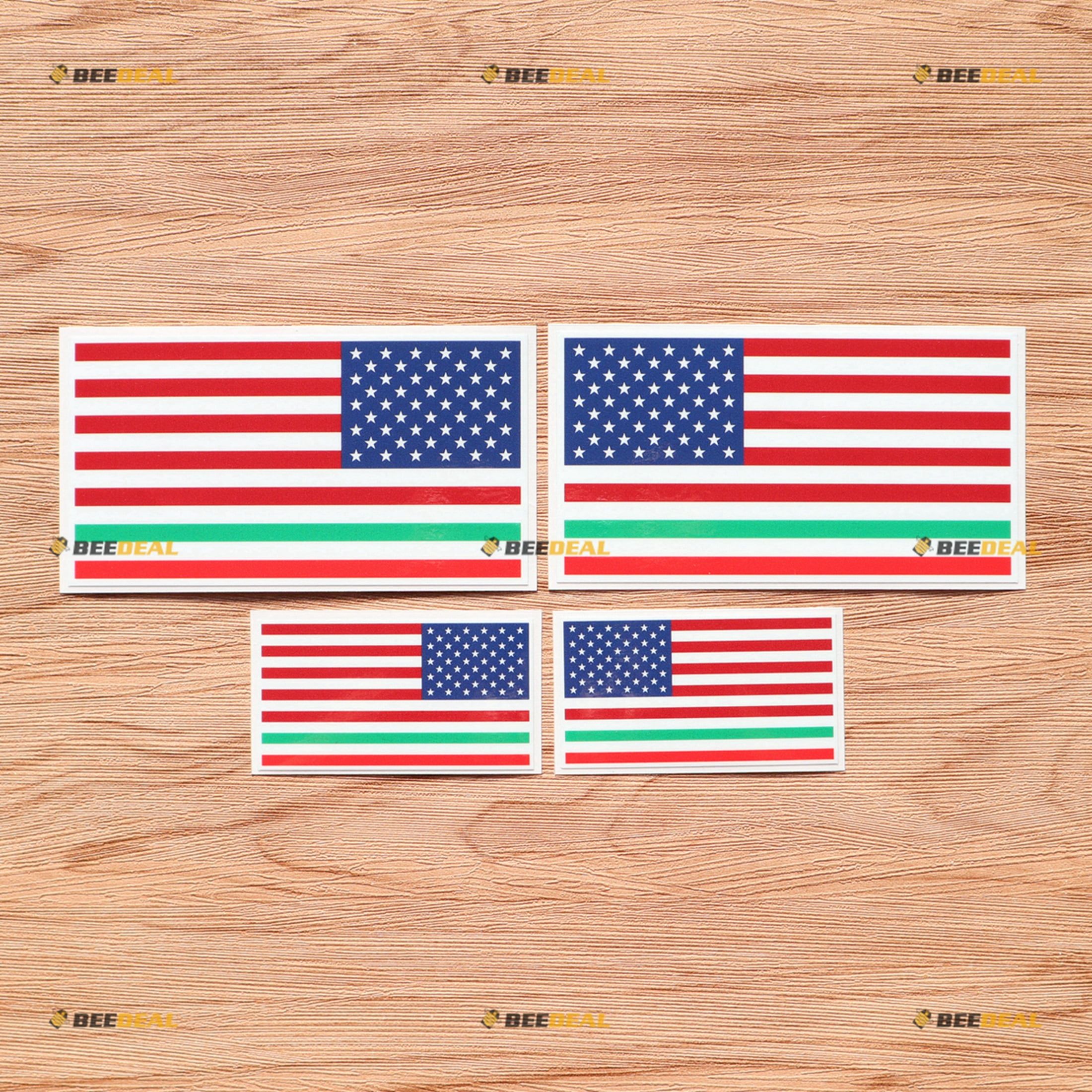 American Italian Flag Merged Stripes Italy Vinyl Decal Sticker - Mirror ...