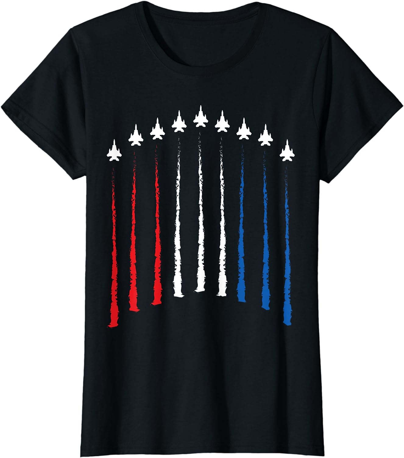 American Jet trail Red White & Blue Flag Fourth of July Jets T-Shirt T ...