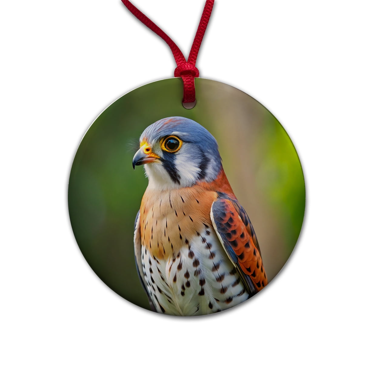 American Kestrel Raptor Bird Of Prey Christmas Tree Holiday Round ...