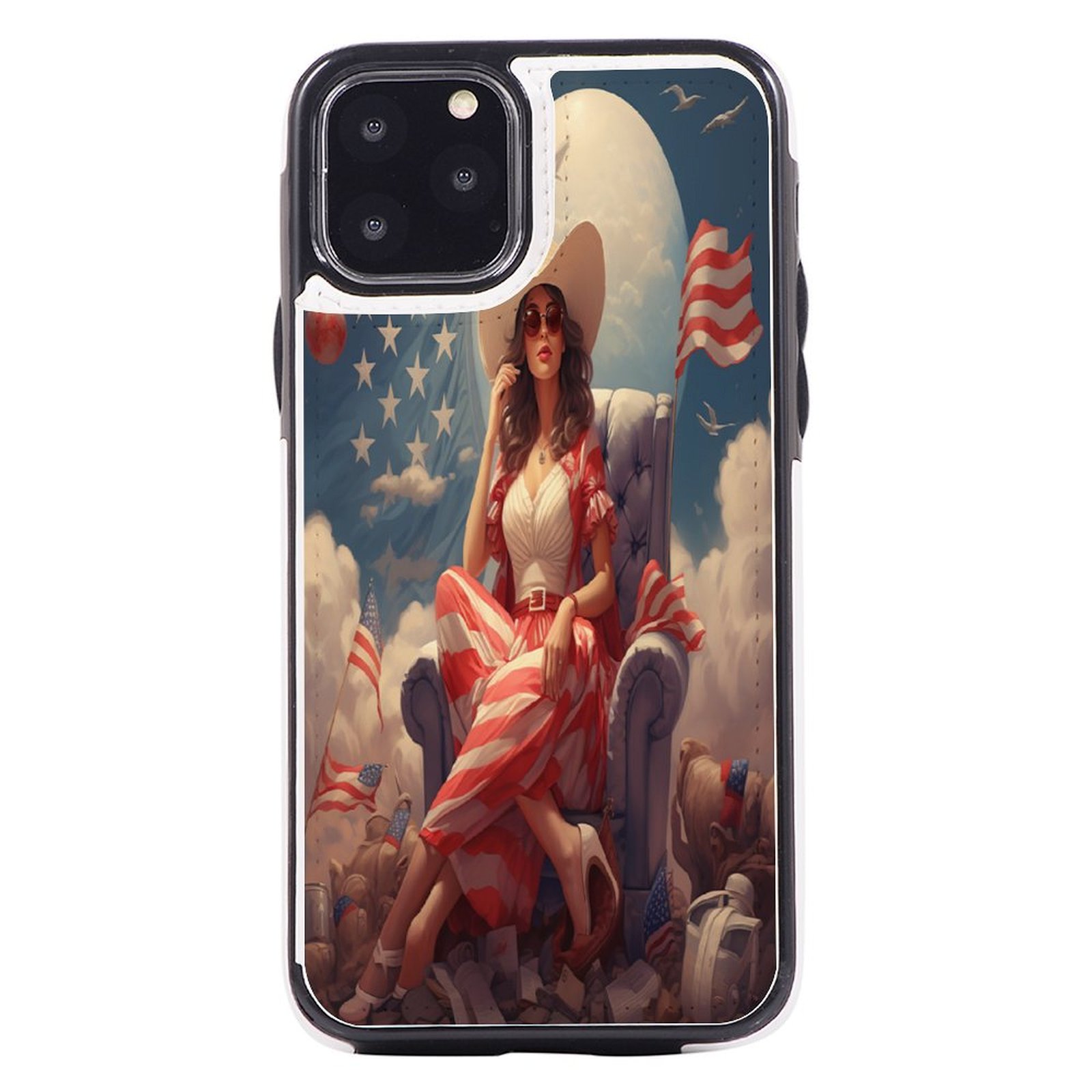 American, Ladies, Cowboy Hats, Sunglasses, Flags Leather Wallet Case ...