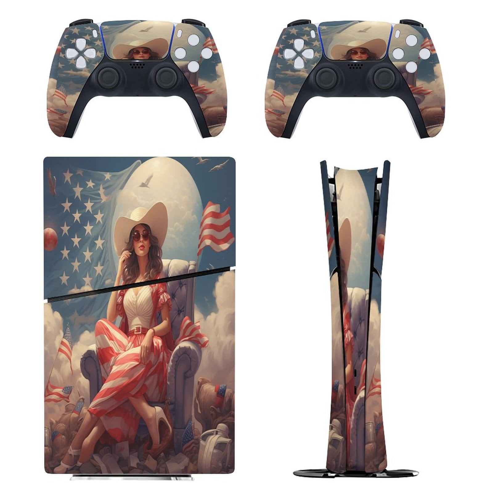 American, Ladies, Cowboy Hats, Sunglasses, Flags PS5/PS5 Slim Digital ...