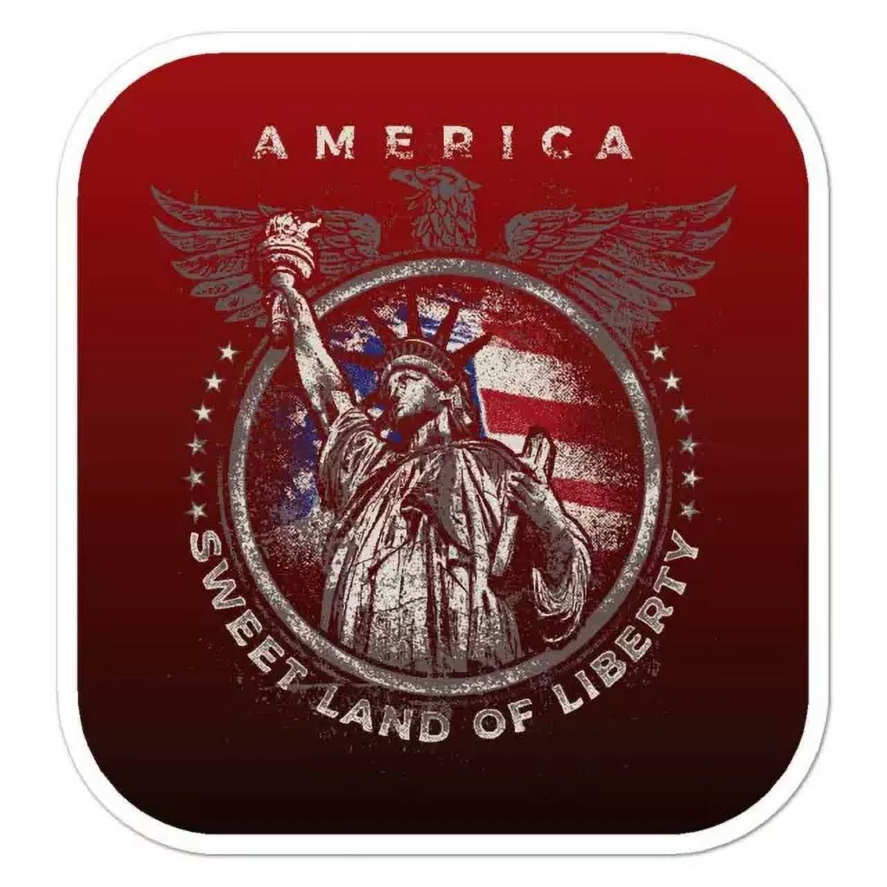 American Land Of Liberty Sticker Indoor Outdoor Phone Decal Water ...