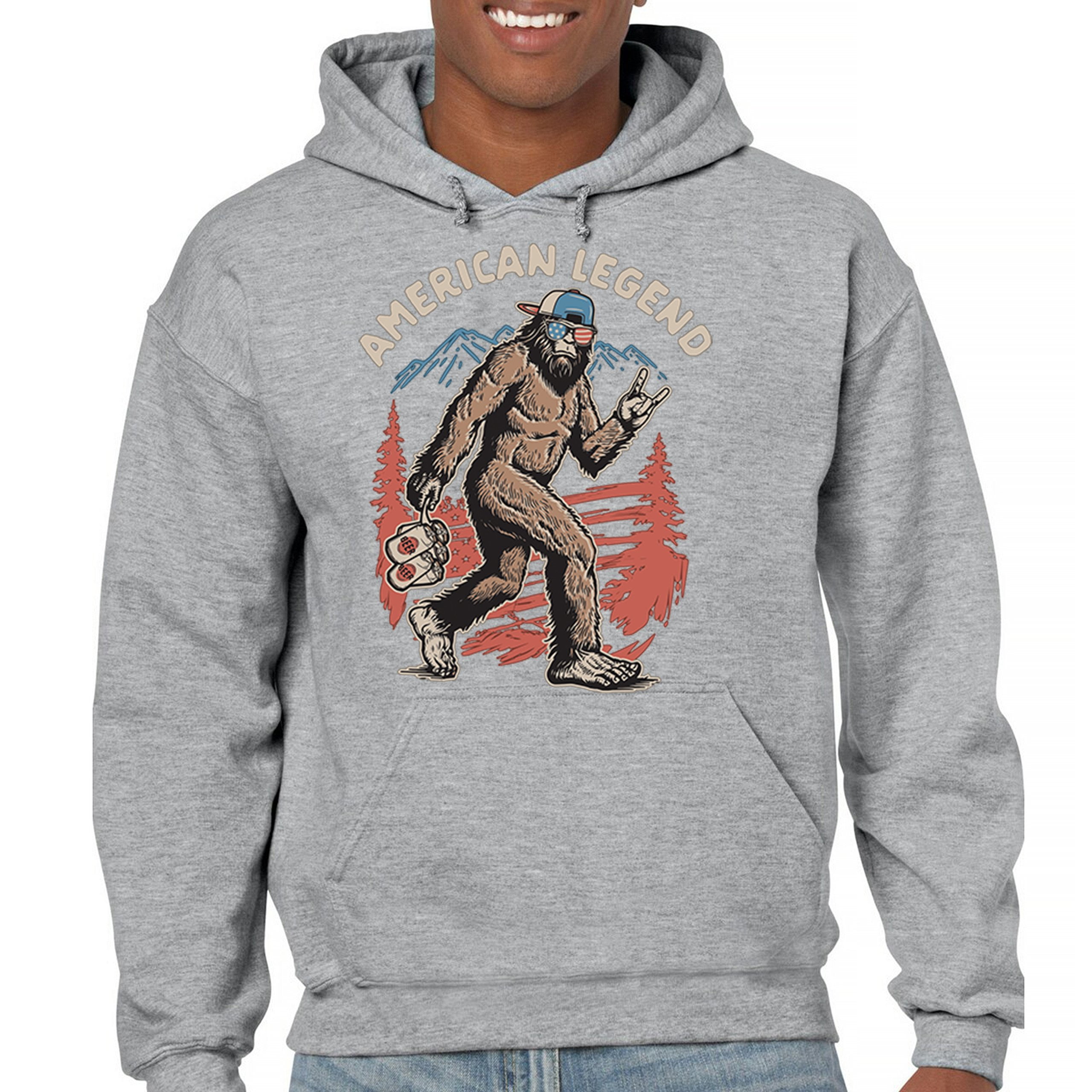 American Legend Bigfoot Sweatshirt Patriotic Funny Sasquatch Fan 4 July ...