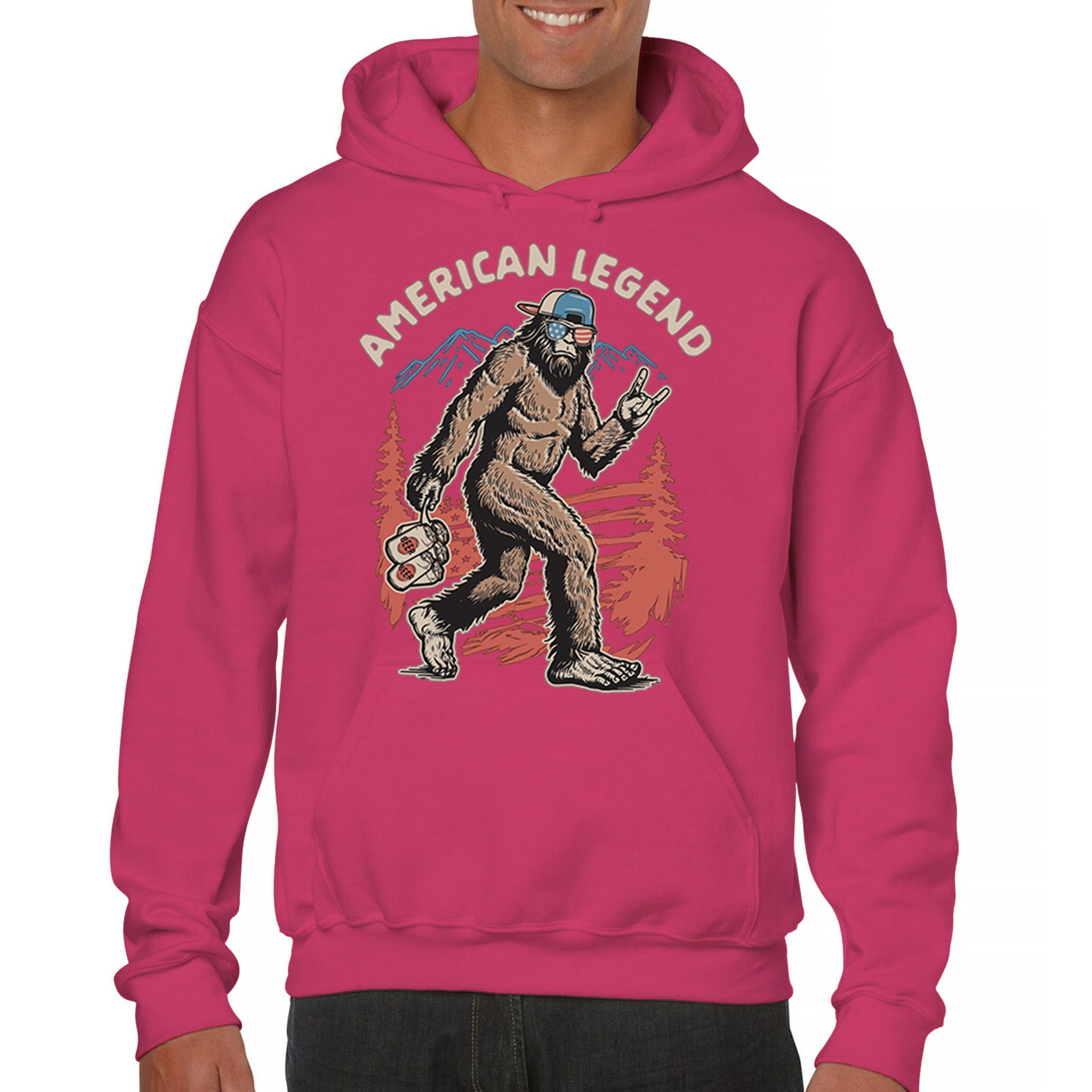 American Legend Bigfoot Sweatshirt Patriotic Funny Sasquatch Fan 4 July ...