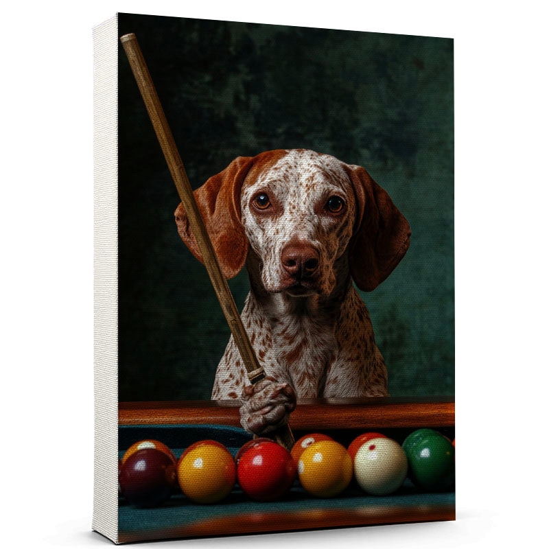 American Leopard Hound Cute Dog Billiards Canvas Canvas – Retro ...