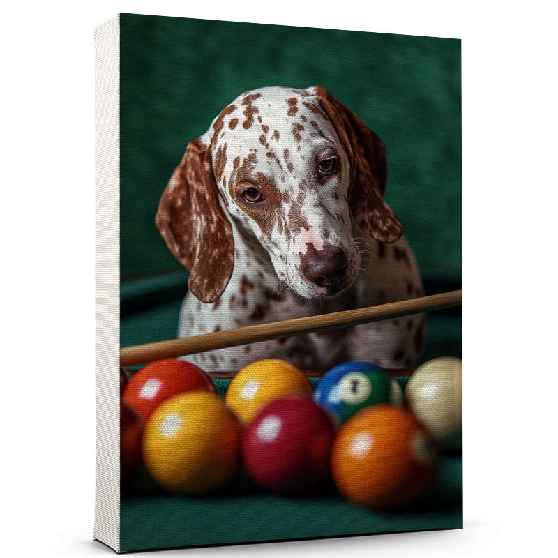 American Leopard Hound Dog Canvas Billiards Canvas – Funny American ...