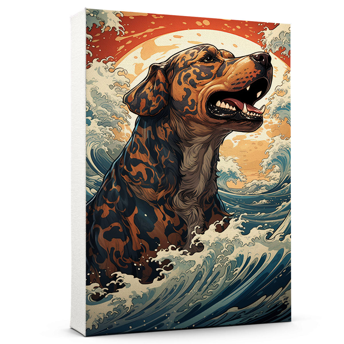 American Leopard Hound Dog Canvas for Classroom, Home Decor, Fine Art ...