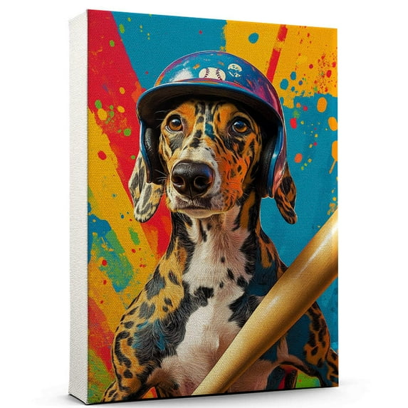 American Leopard Hound Dog Stretched Canvas Size 8x12 – Funny American ...