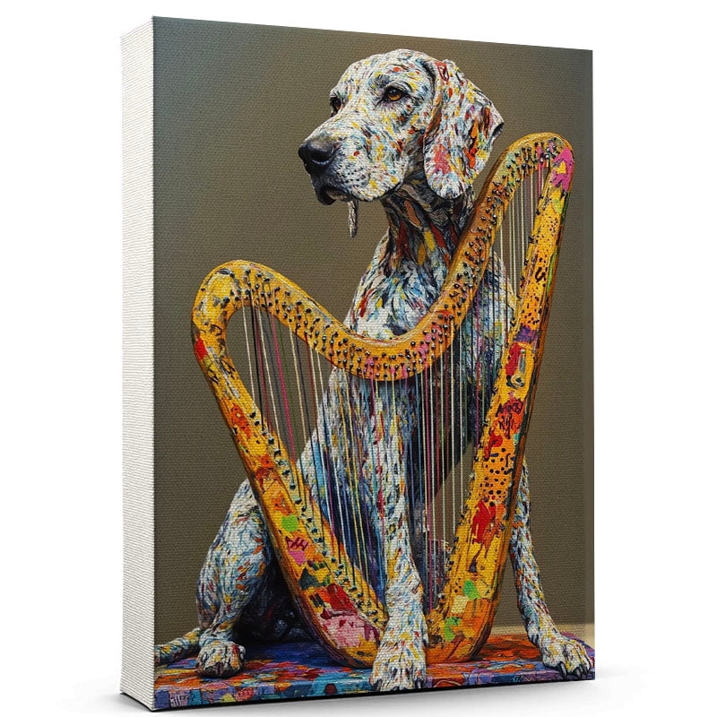 American Leopard Hound Dog Stretched Canvas Size 8x12 Harp Canvas ...