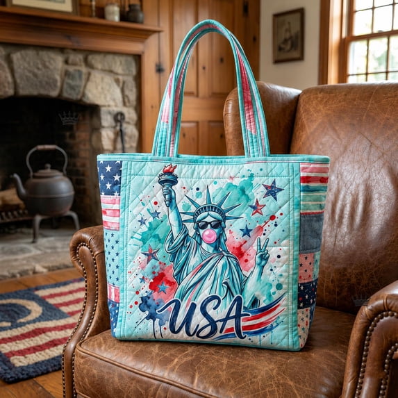American Liberty Quilted Tote Bag,Flag Travel Tote Bag, 250 Years ...