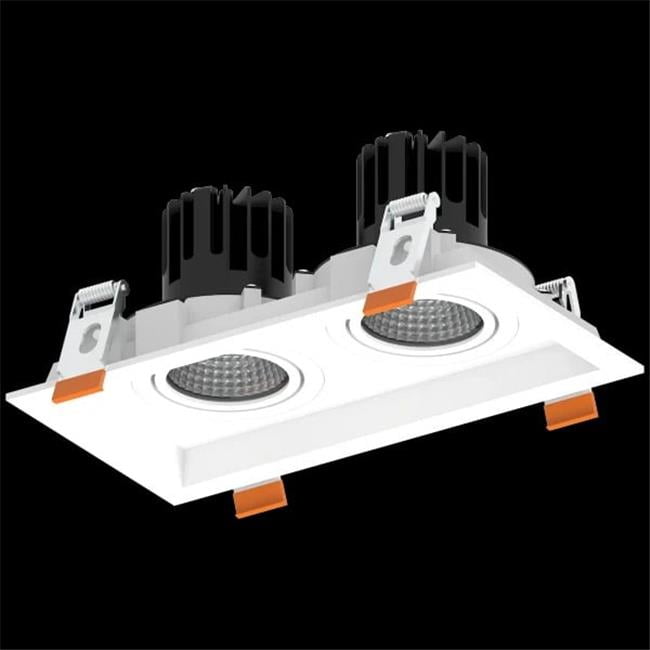 American Lighting RM2-5CCT-WH Recessed Multiple 2-Head - 1200lm ...