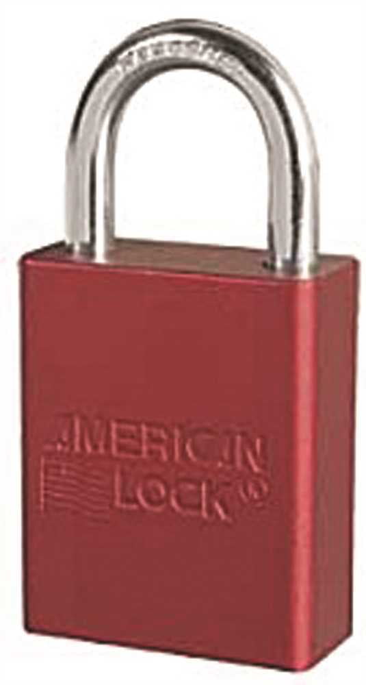 American Lock A1105 RED 1-1/2 in. Aluminum Body Padlock Keyed in Red ...