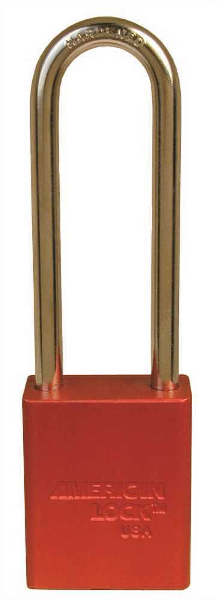 American Lock A1107 RED 1-1/2 in. Aluminum Body Keyed Padlock in Red ...