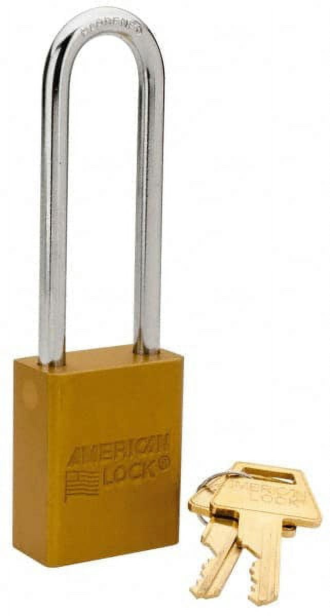 American Lock Keyed Different Lockout Padlock 3" Shackle Clearance, 1/4 ...