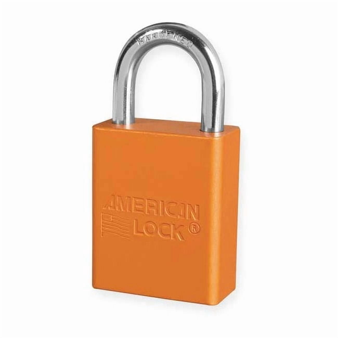 Lockout Padlock, Keyed Alike, Aluminum, Orange, 1 in Shackle Height, 1 ...