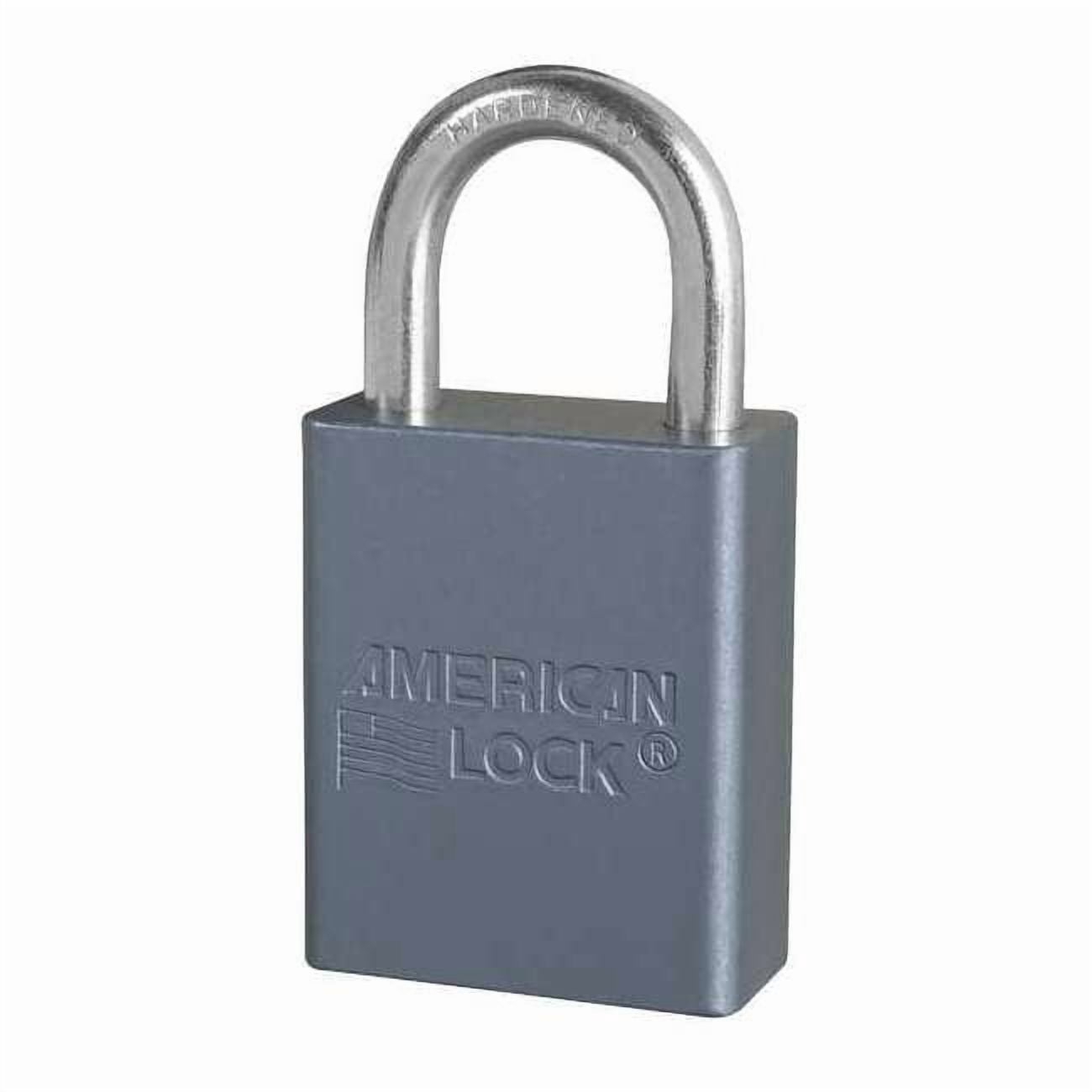 Lockout Padlock, Keyed Alike, Aluminum, Silver, 1 in Shackle Height, 1 ...