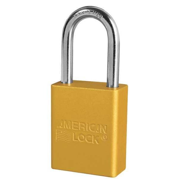 American Lock Lockout Padlock,KA,Yellow,1-7/8"H,PK6 A1106KAS6YLW ...