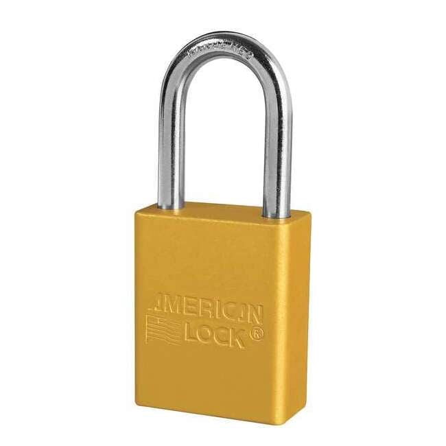 American Lock Lockout Padlock,KA,Yellow,1-7/8"H,PK6 A1106KAS6YLW ...
