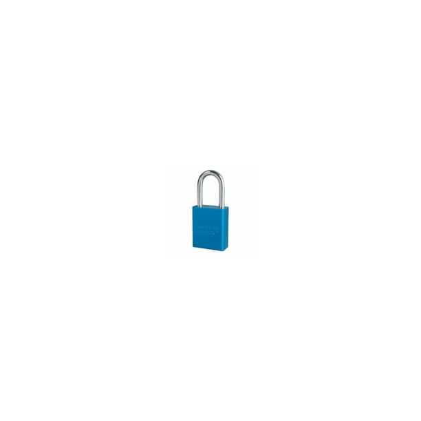 American Lock Safety Rectangular Padlocks 5 Pin Aluminum Blue Keyed ...