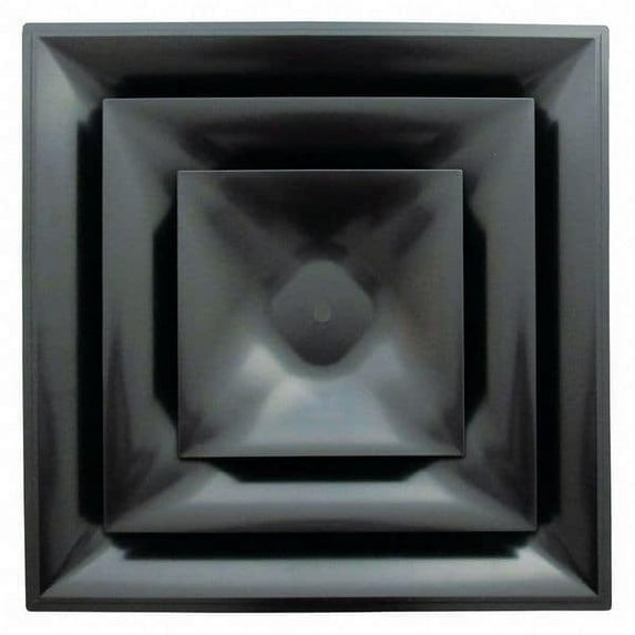 American Louver Ceiling Diffuser,Black,12" Duct Size STR-C-12BK ...