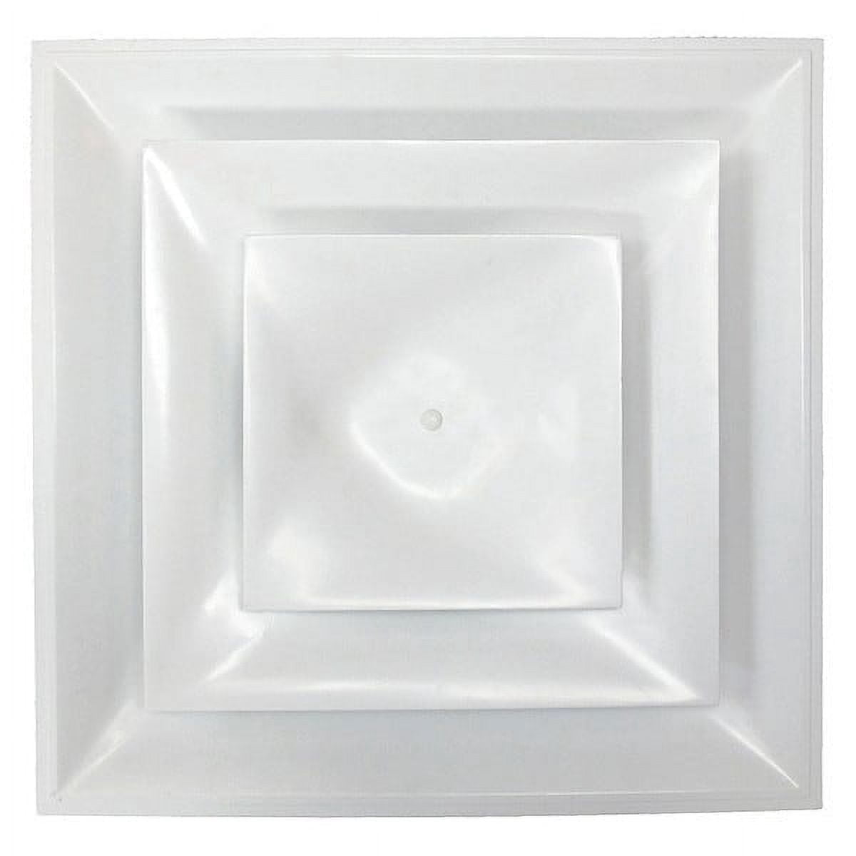 American Louver Ceiling Diffuser,Square,Plastic,6" Duct STR-C-6W-FR ...