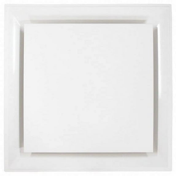 American Louver 12 in Square Square Plaque Diffuser, White STR-PQ-12W ...