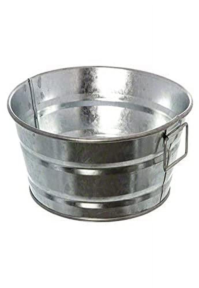 American METALCRAFT, Inc. MTUB83 Round Galvanized Metal Tub, Silver 37 ...