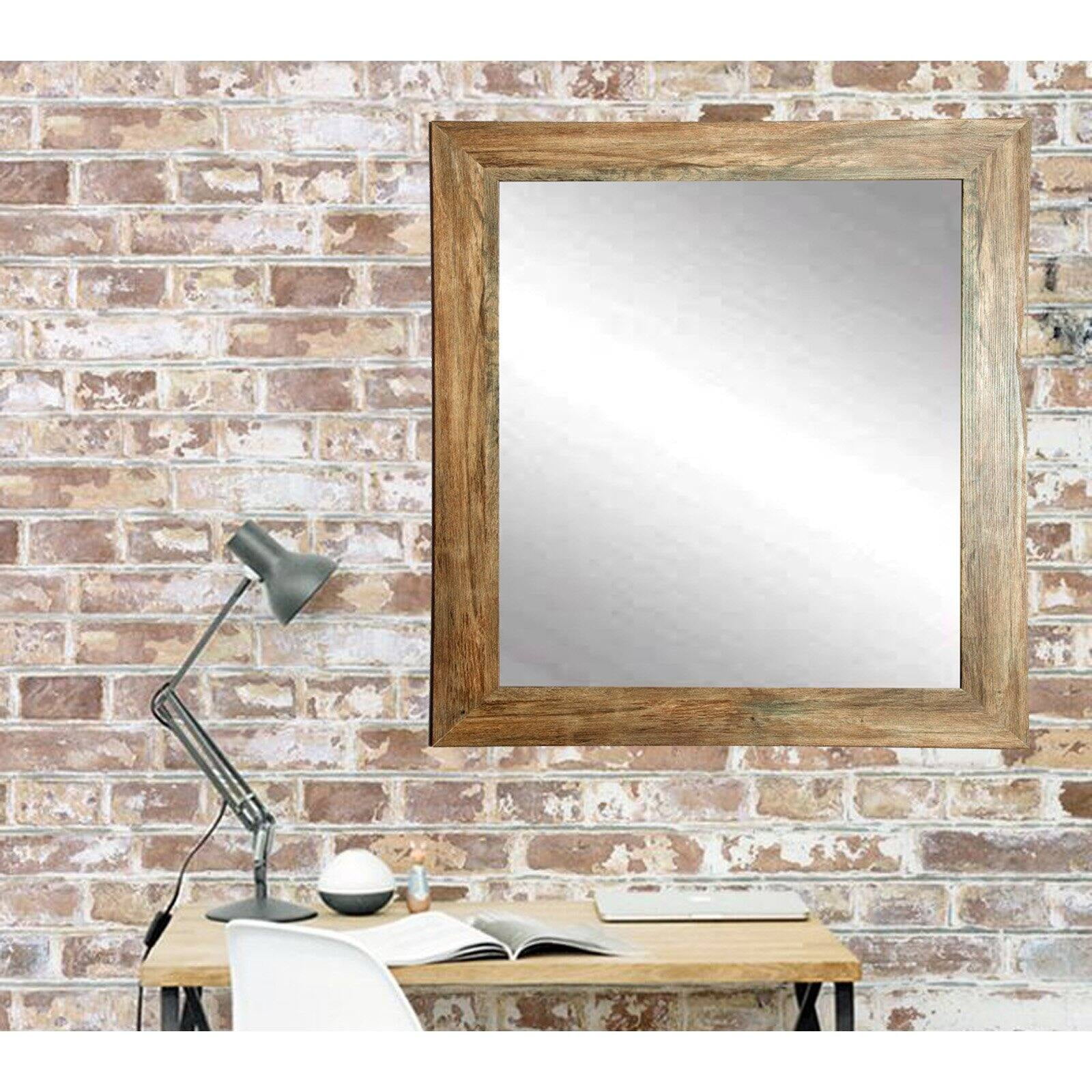 Blonde Barnwood Square Vanity Wall Mirror - Walmart.com