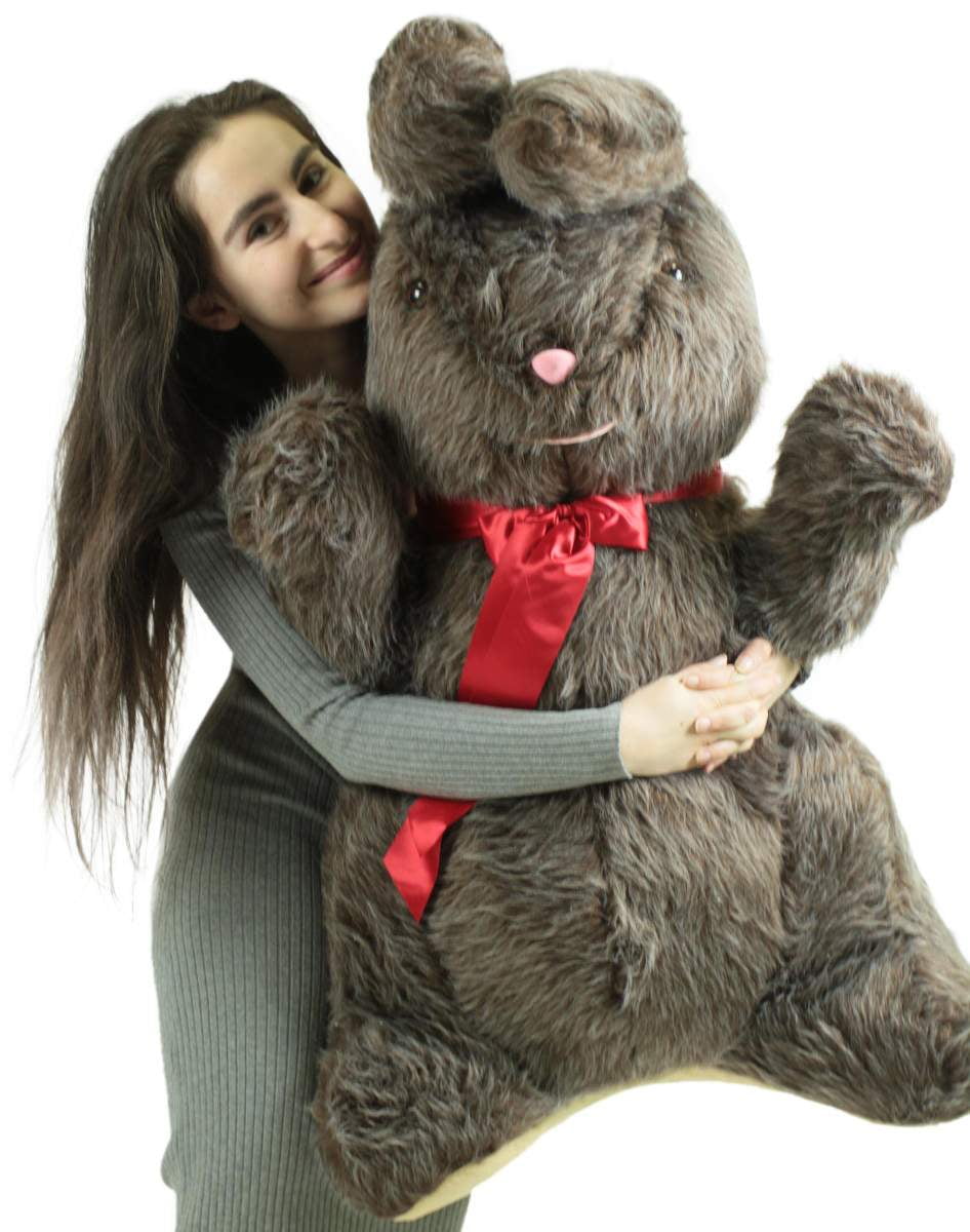 American Made Giant Stuffed Bunny 42 Inch Soft Brown Plush Rabbit ...
