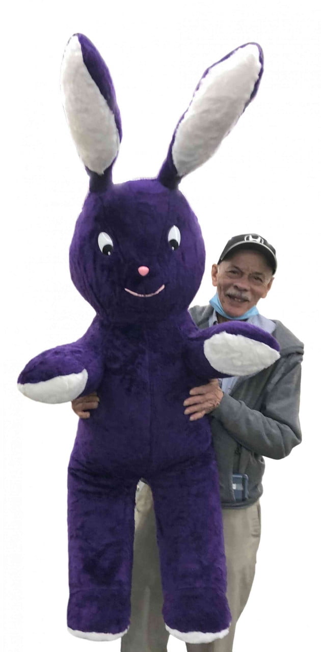 American Made Giant Stuffed Easter Bunny 62 Inches Purple Soft Big ...