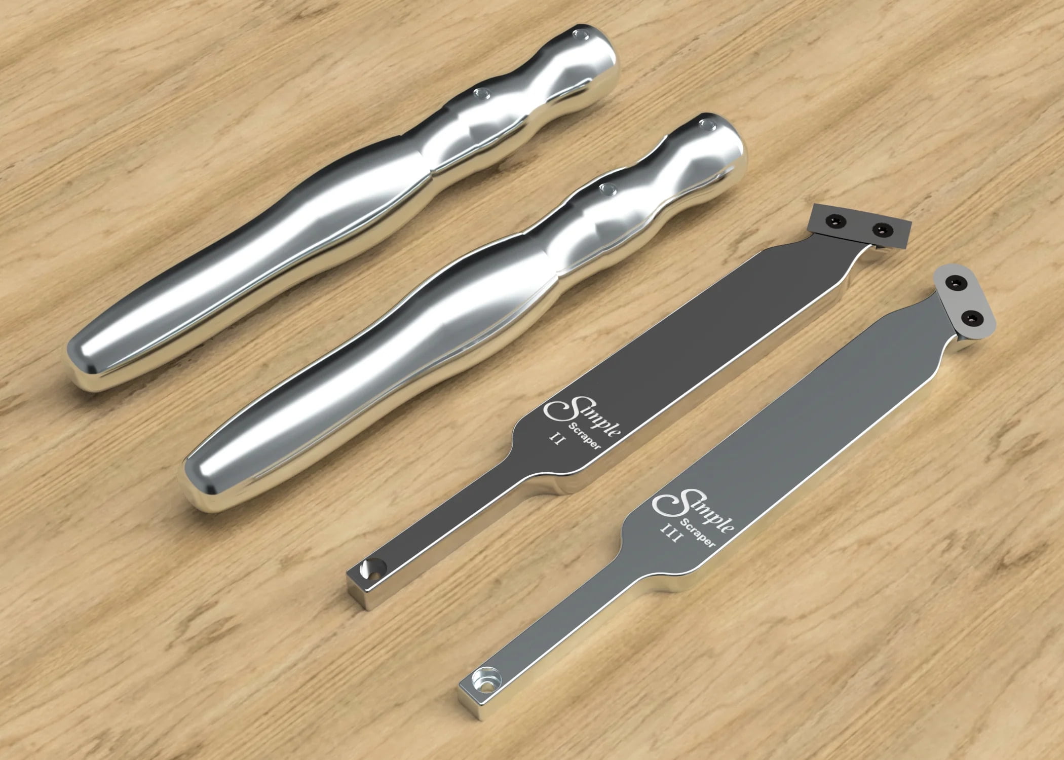 American Made Oval and Rectangle Carbide Scraper Set of 2 for ...