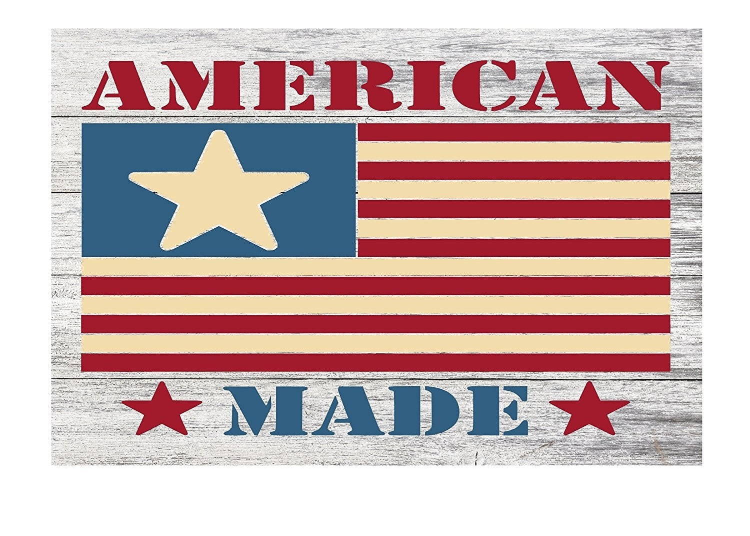 American Made Patriotic Rustic Metal Sign 12" x 8" - Walmart.com