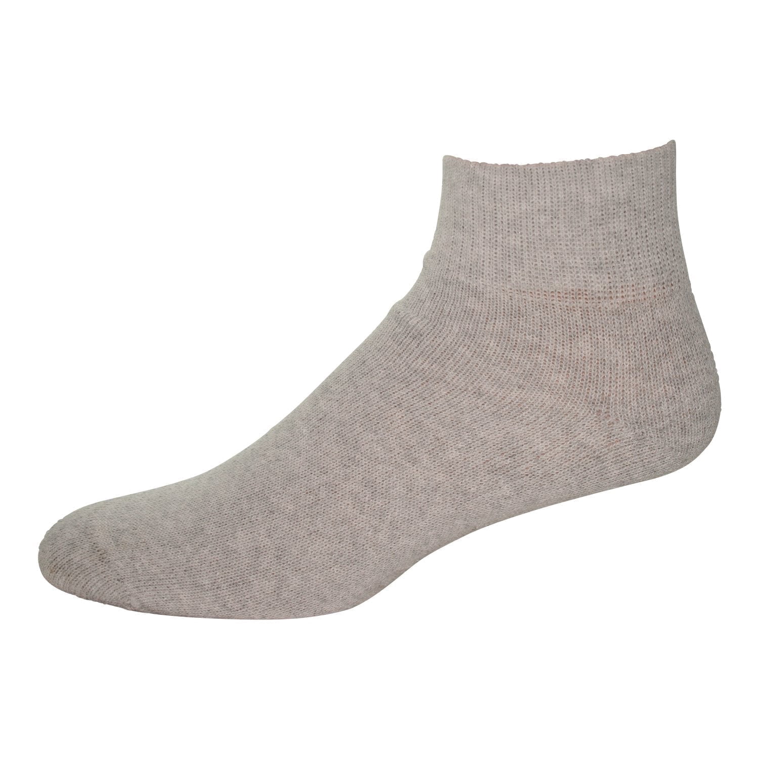 American Made Extra Soft Athletic Quarter Socks, Gray Colored with Soft ...