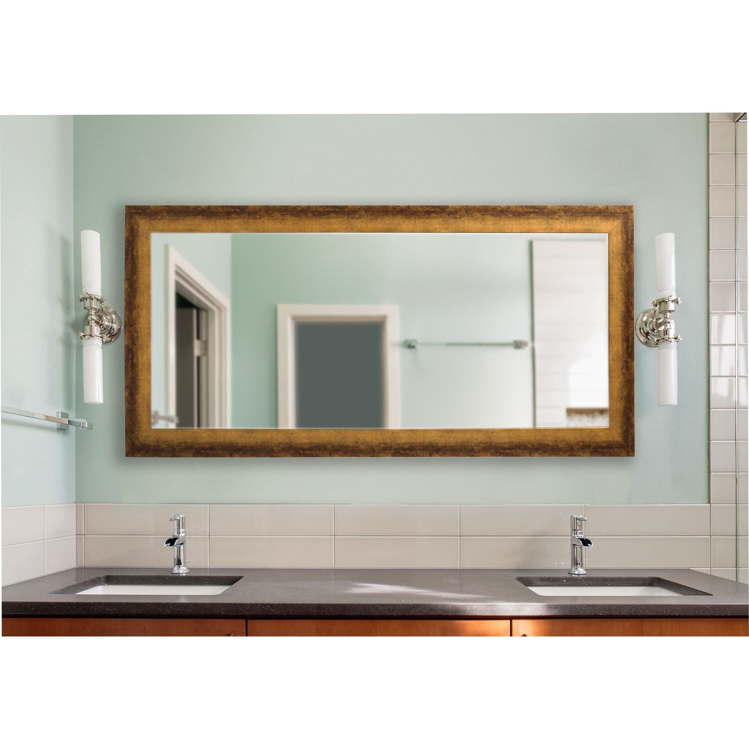 American Made Rayne Mirror-Finish:Tarnished Bronze,Shape:Rectangle,Size ...