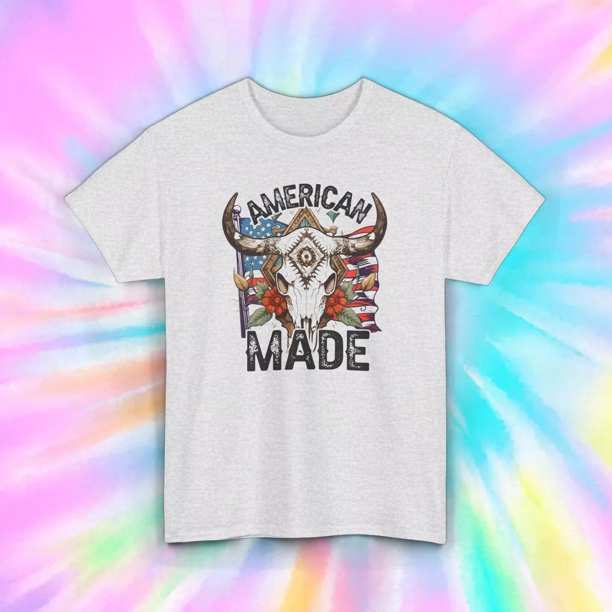 American Made Shirt, Bull Graphic, USA Gift - Walmart.com