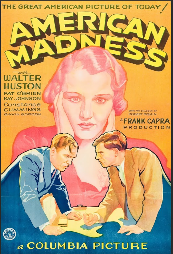American Madness (1932) Poster - 24x36 | Classic Drama | Depression Era ...