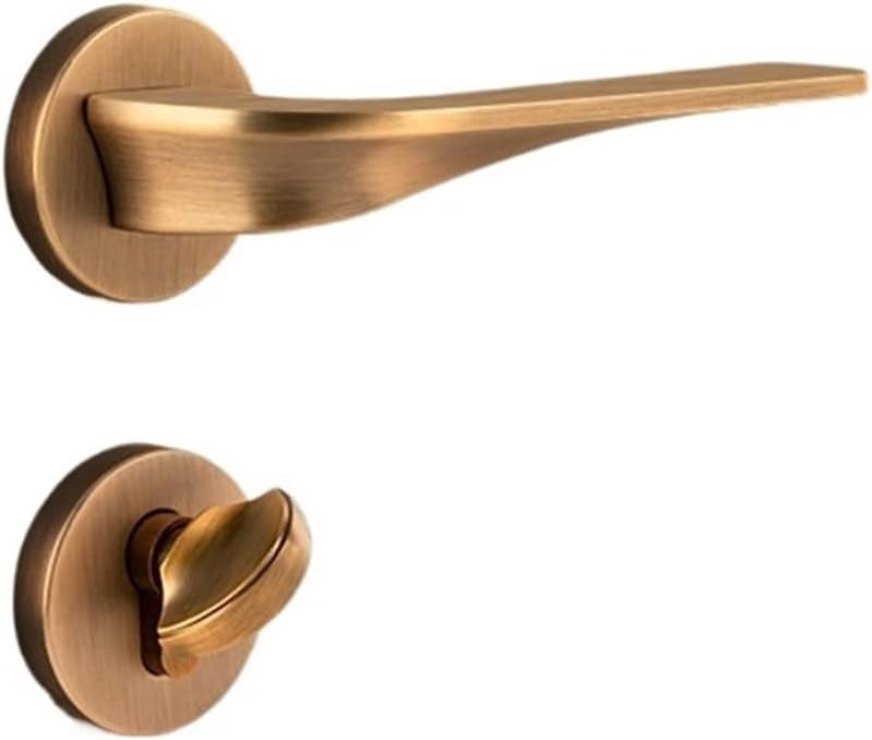 American Magnetic Bedroom Silent Door Lock Indoor Study Golden zinc ...