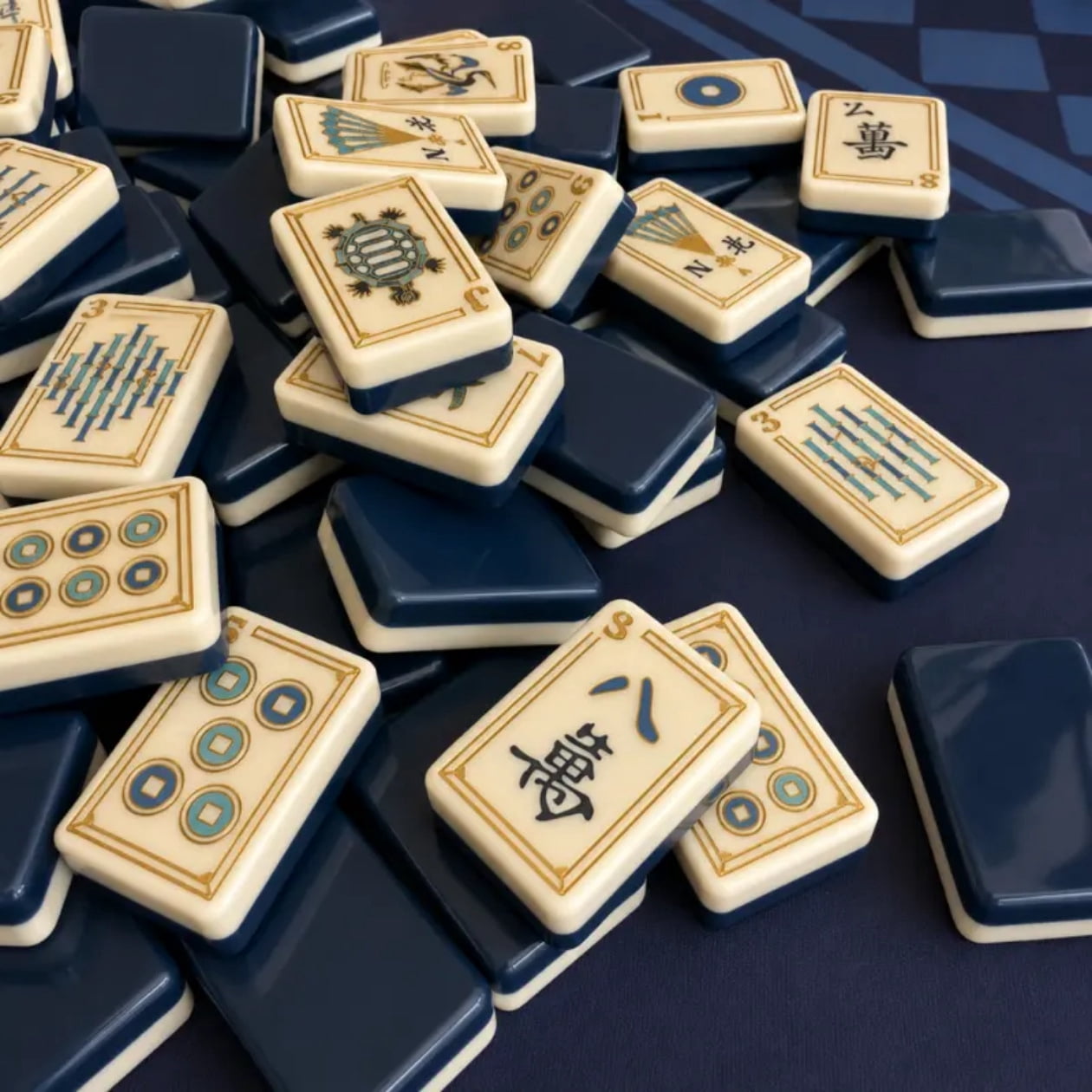 American Mahjong Set - 160 pieces of Turtle-Style Acrylic Double-layer ...