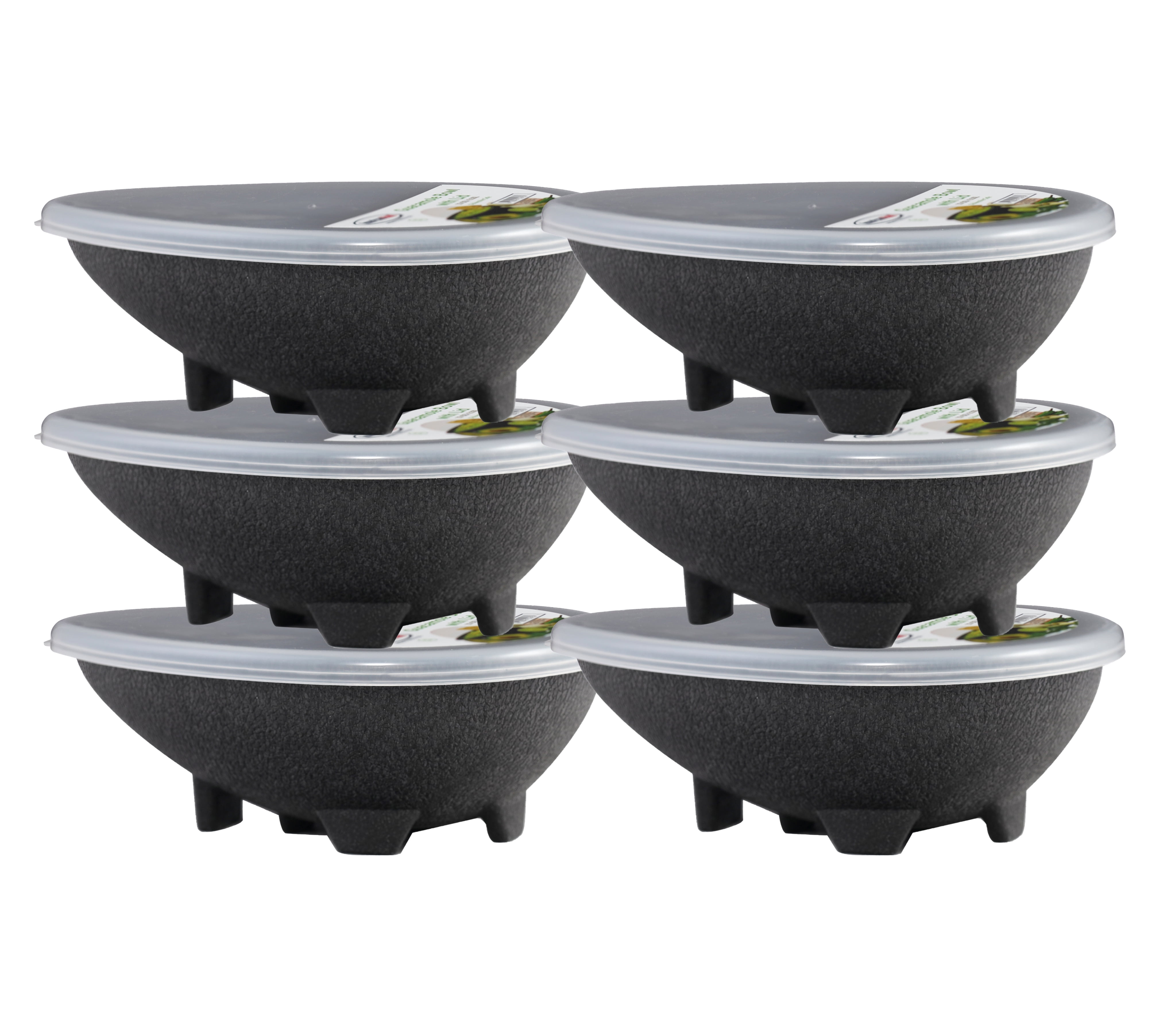 American Maid Guacamole Bowl Set, 13oz, Black, Microwave Safe, Pack of ...
