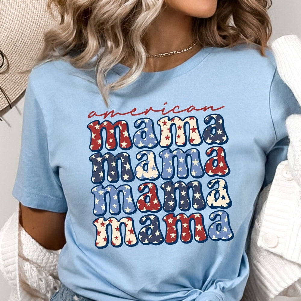 American Mama Shirt,Patriotic Shirts,Family 4Th Of July Shirt,Mama ...