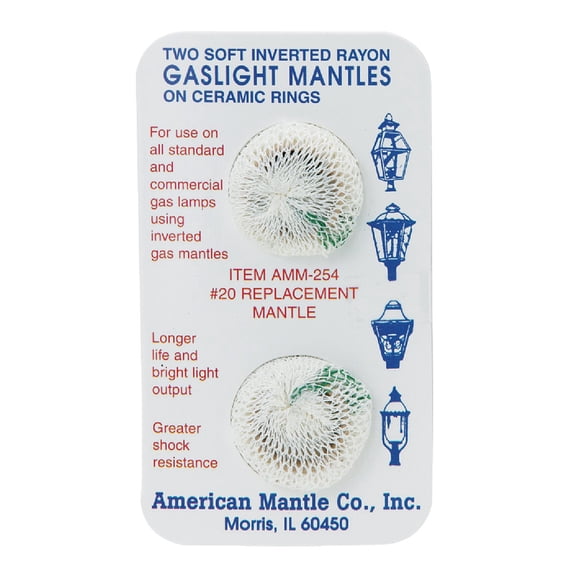 American Mantle Soft Inverted Gas Light Mantle - Pack of 4 - Walmart.com