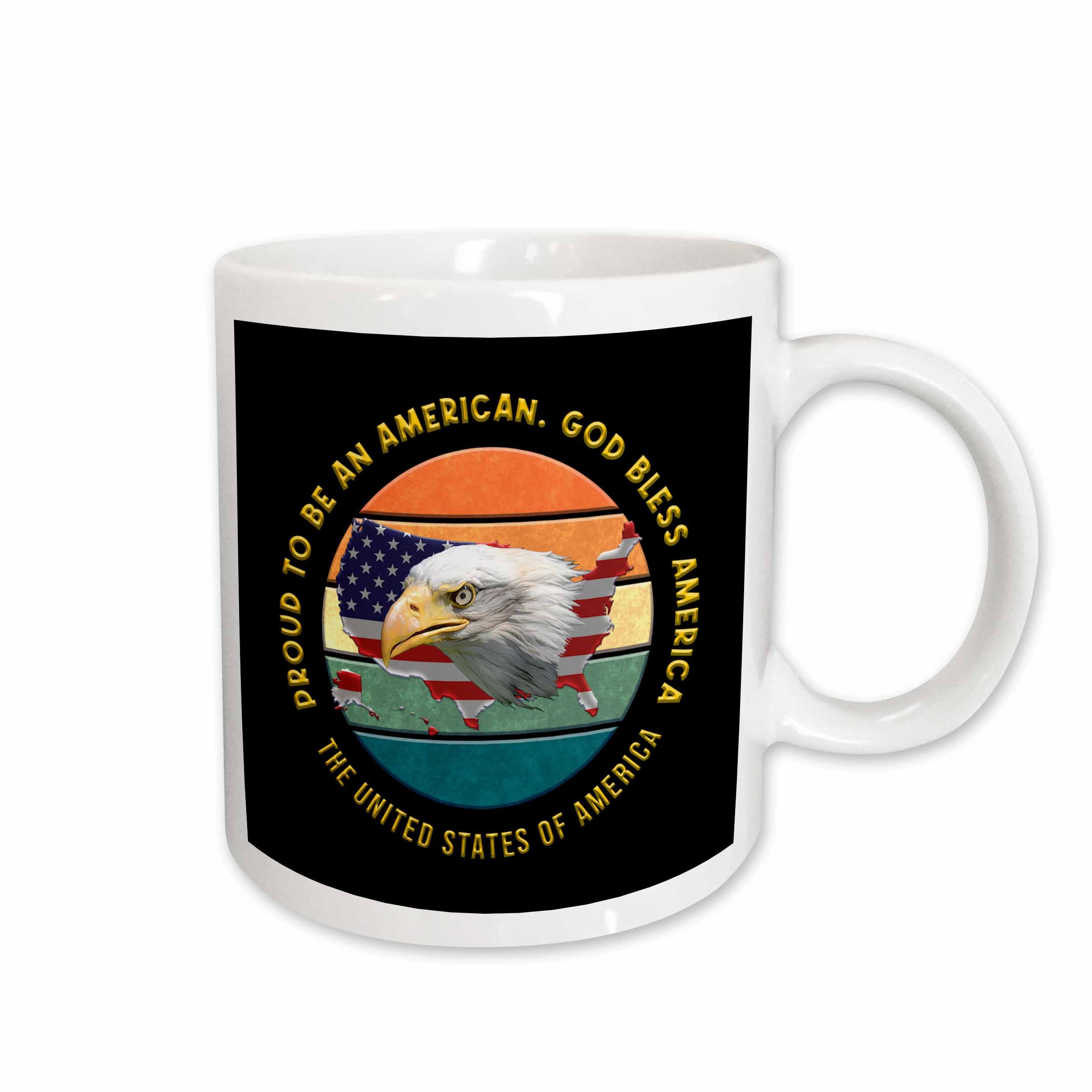 3drose, American Map, Eagle. Wonderful Patriotic Gift God Bless America ...