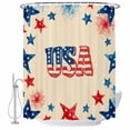 American Map Shower Curtain Set - 48" x 72" Washable Bathtub Curtain ...